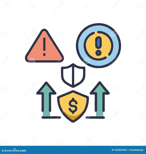 Risk Control Risk Management Risk Mitigation Outline Icon Cartoon Vector