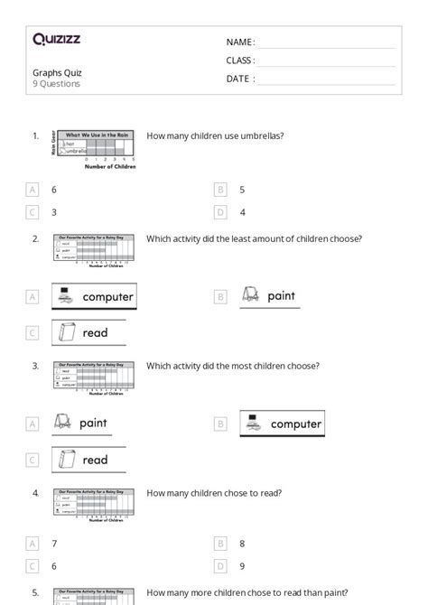 50 Interpreting Graphs Worksheets For 1st Grade On Quizizz Free