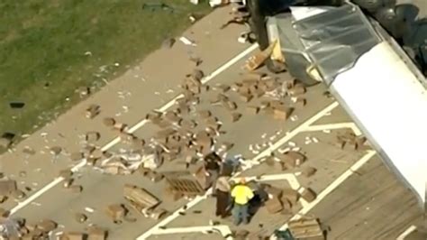 Truck Crashes And Spills Adult Toys All Over Highway