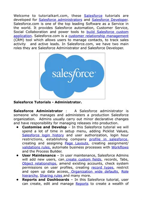 Salesforce Tutorials Pdf