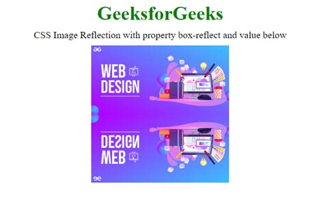 Css Image Reflection Geeksforgeeks