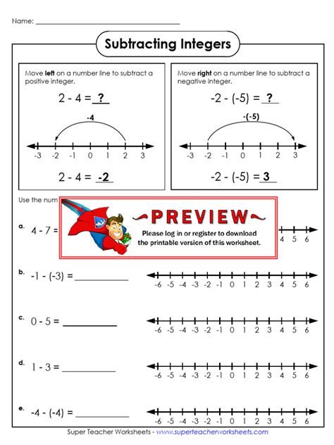 Integers Number Line Subtraction1 Pdf Algebra Discrete Mathematics