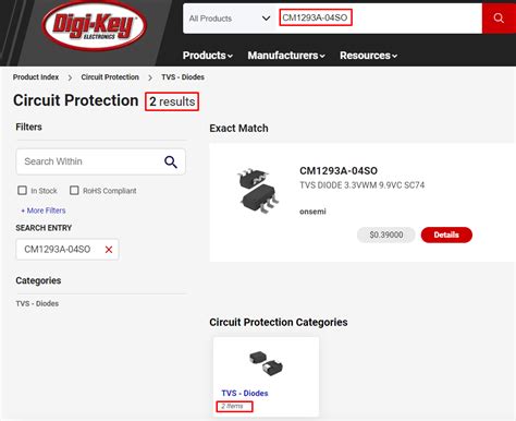 Onsemi S Prefix In P N SCM A SO Circuit Protection DigiKey TechForum An Electronic