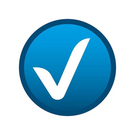 Premium Vector Round Media Icon Vote Check Mark On White Background Vector