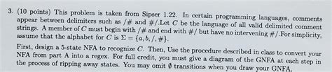 Solved 3 10 Points This Problem Is Taken From Sipser