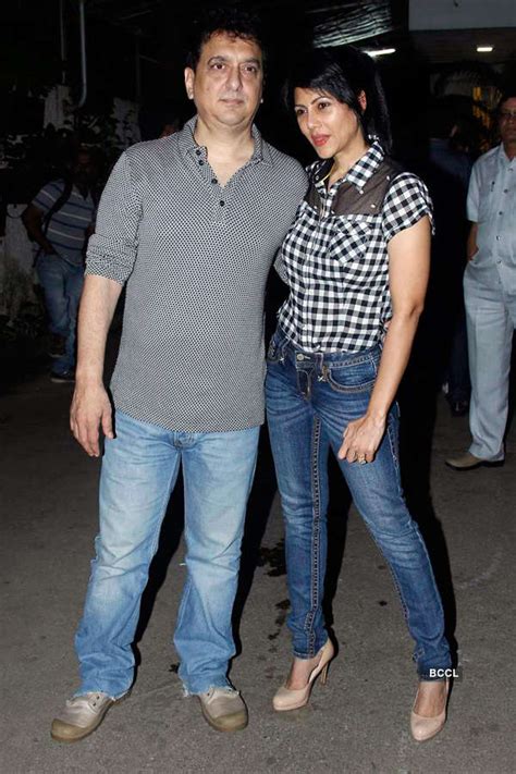 Sajid Nadiadwala And Wardha Khan During The Screening