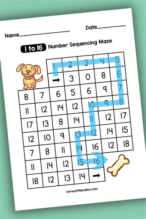 Number Sequencing Maze {free Printable}