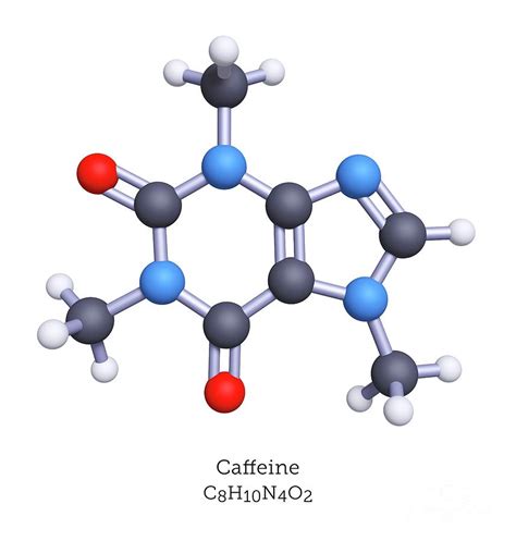 Caffeine Structure With Polar Regions Perytodays