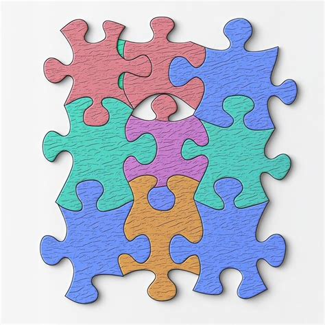 Interlocking Puzzle Pieces Representing Teamwork And Collaboration Premium Ai Generated Psd