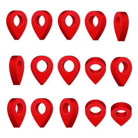 Map Pointer Pins Set Vector Art At Vecteezy