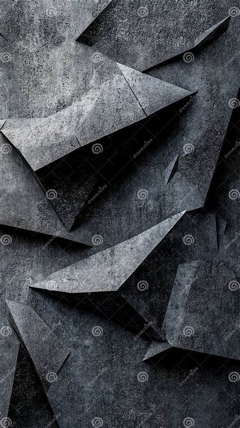 Textured Concrete Surface Displays Sharp Angular Shapes Creating An