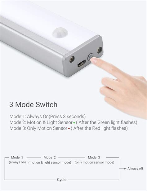 Paquete de luces automáticas de despensa luces inalámbricas de armario dos modos de sensor