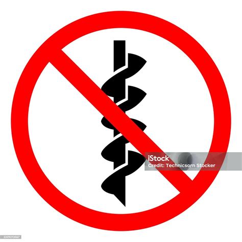 No Drilling Symbol Sign Vector Illustration Isolate On White Background