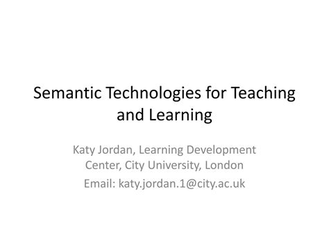 an introduction to the semantic web and semantic technologies for
