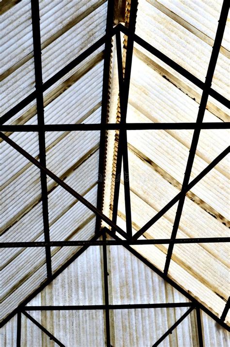 Glass Roof Structure Glass Roof Structure Consisting Stock Image