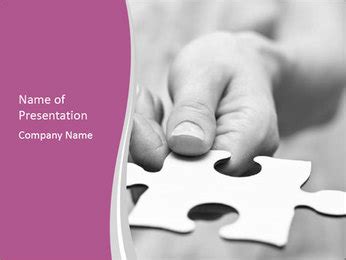 Missing Puzzle Piece Held By Human Hands PowerPoint Template Backgrounds Google Slides ID