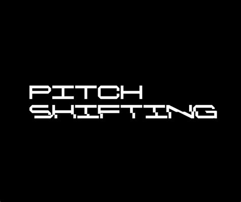 about pitch shifting audio visual performance
