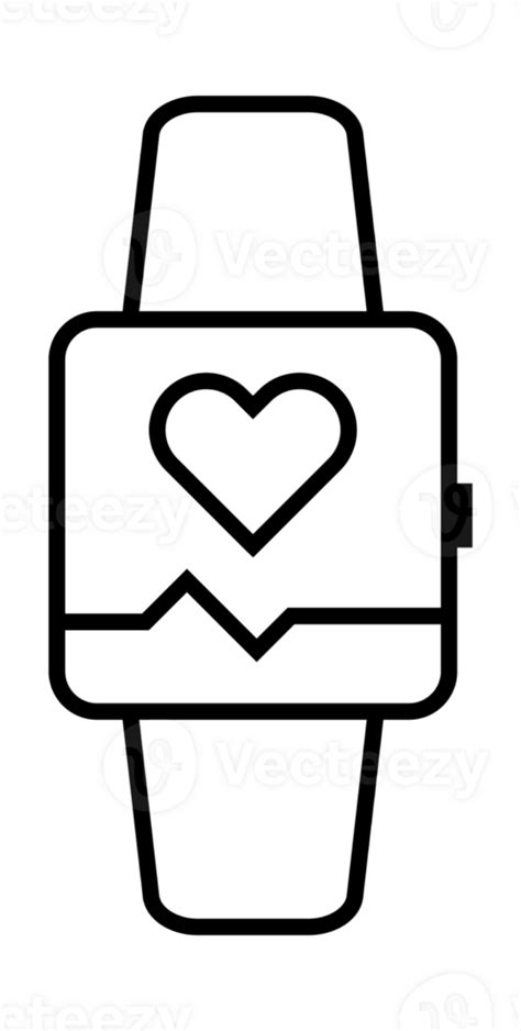Smartwatch Displaying Heartbeat And Heart Symbol Healthcare Technology