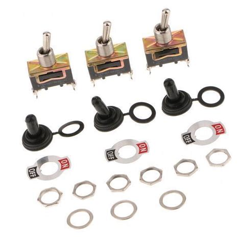 Amleso 3x E Ten1021 250v 15a Toggle Switch 2 Terminal Pin Onoff