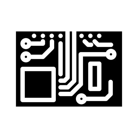 Pcb Board Electronic Component Glyph Icon Vector Illustration 24238711