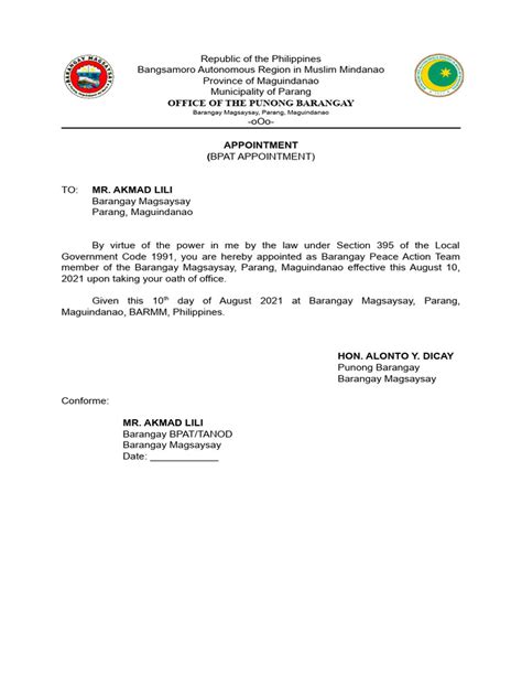 Bpat Appointment Pdf