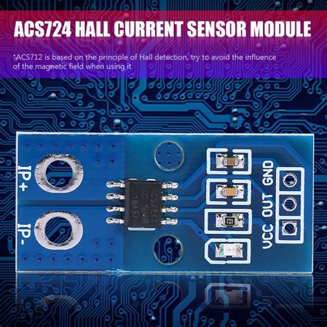 Acs724 Hall Current Sensor Electronic Module Dc 5v Single Voltage Work
