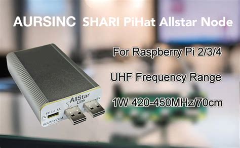 Aursinc Shari Pihat Portable Sa818 Ham Allstar Radio
