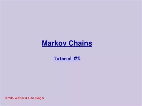 ppt markov chains tutorial 5 powerpoint presentation free download