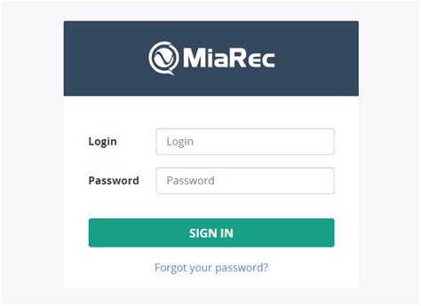 logging in miarec documentation