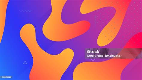 추상 레이아웃 그라데이션 셰이프 물결 모양의 방문 페이지 핑크 활기찬 배경 네온 멀티 컬러 배경 디지털 개념 미래지향적인 프레임