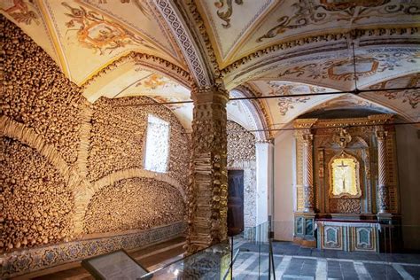 Capela Dos Ossos Inside Portugals Chapel Of Bones In Évora