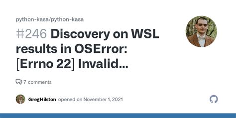 Discovery On WSL Results In OSError Errno Invalid Argument Issue Python Kasa