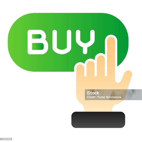 버튼 플랫 아이콘을 구입합니다 트렌디 한 플랫 스타일의 온라인 상점 색상 아이콘 손과 웹 및 응용 프로그램을 위해 설계된 버튼 그라데이션 스타일 디자인을 구입 Eps 10