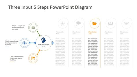 data processing 5 steps diagram template slidemodel