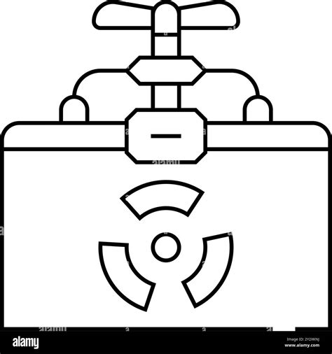 Container For Storing Biomaterials Line Icon Vector Illustration Stock