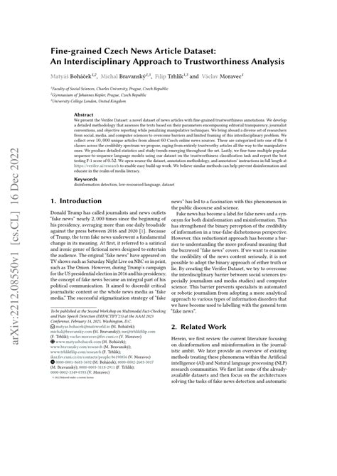 pdf fine grained czech news article dataset an interdisciplinary