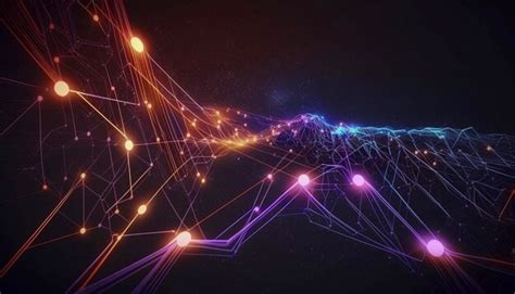 Premium Ai Image Network Line Connect Stream Blockchain Data Flow Futuristicgenerative Ai