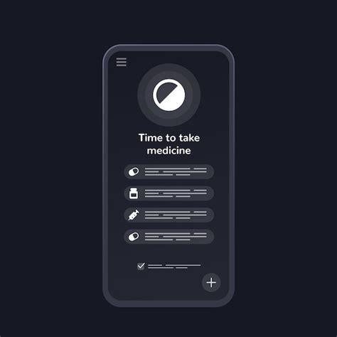 Premium Vector Pill Reminder App Mobile Ui Design