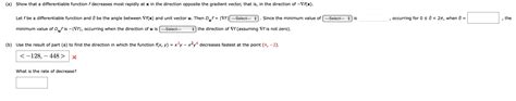 A Show That A Differentiable Function F Decreases