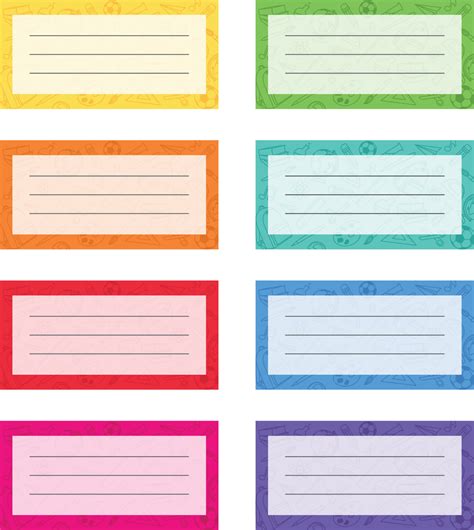 Notebook Labels Colorful Vector Design Vector Art At Vecteezy