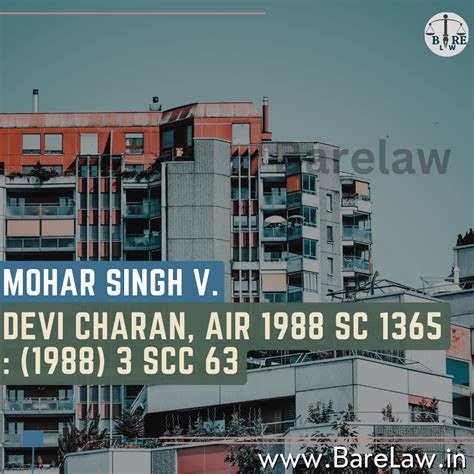The Supreme Court Of Indias Decision In Mohar Singh V Devi Charan