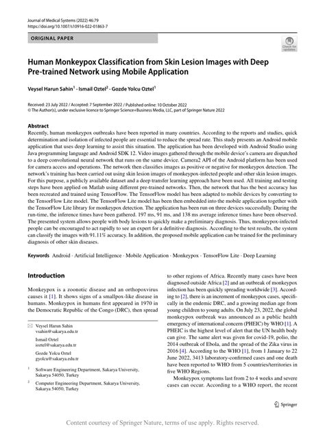 Human Monkeypox Classification From Skin Lesion Images With Deep Pre