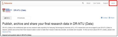 Institutional Log In Dr Ntu Data User Guides And Policies