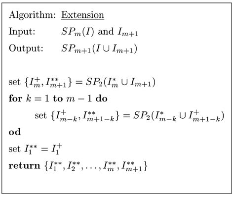 Pseudocode Of Extension Algorithm Download Scientific Diagram