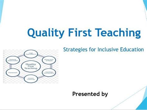 Quality First Teaching Strategies For Inclusive Education Teaching