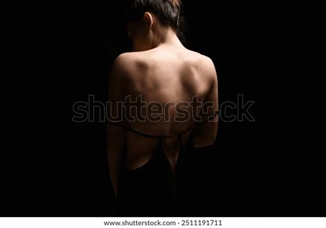 Woman Silhouette Beautiful Naked Back Girl Stock Photo Shutterstock