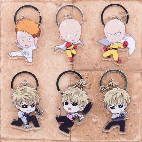 One Punch Man Double Sided Keychains One Punch Man Merch