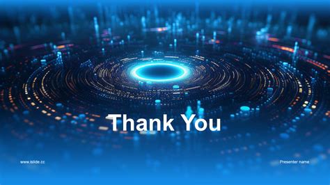 蓝色创意酷炫数据科学再数据服务中的应用ppt模板 Islide