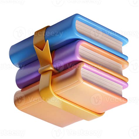 Extraordinary Classic Stack Of Books With Bookmark Isolated Genuine 57558999 Png