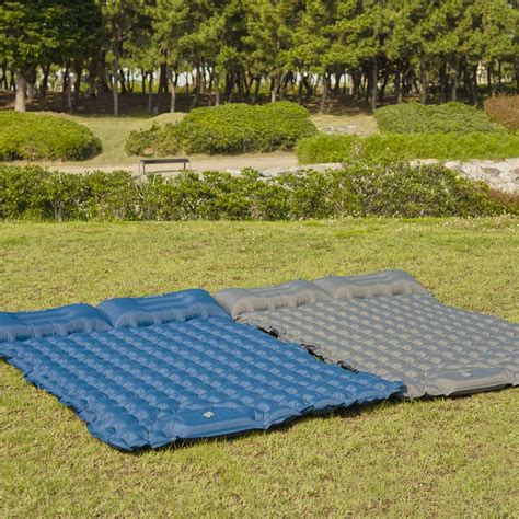 2인용 캠핑 에어매트 발펌프 자충 매트 온채널